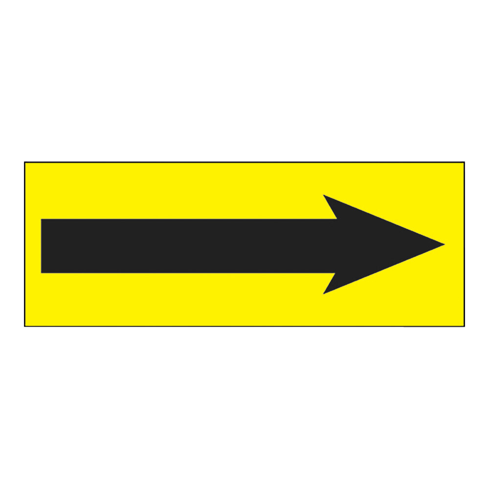 Tape Logic 1 1/2" x 4" Arrow Fluorescent Yellow Semi-Gloss Paper ...