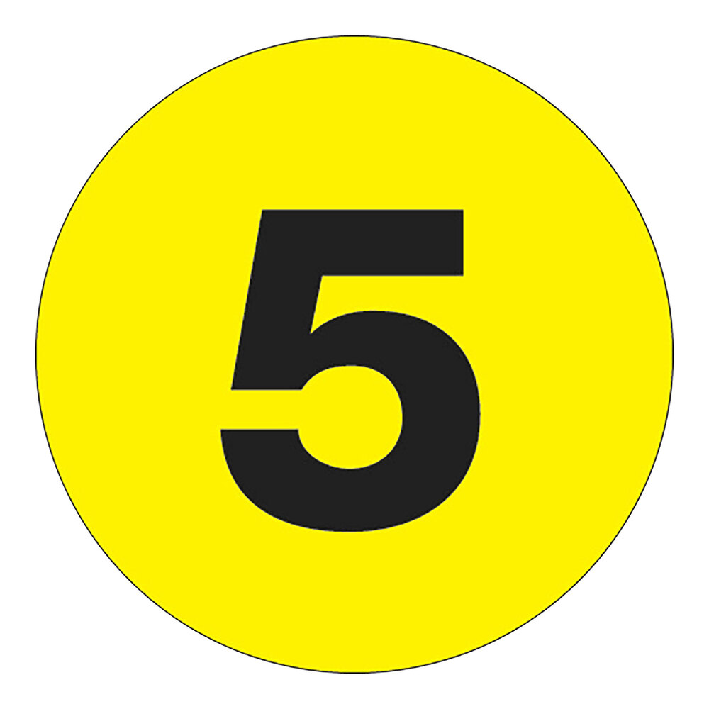 Tape Logic 1" No. 5 Fluorescent Yellow Semi-Gloss Paper Permanent ...