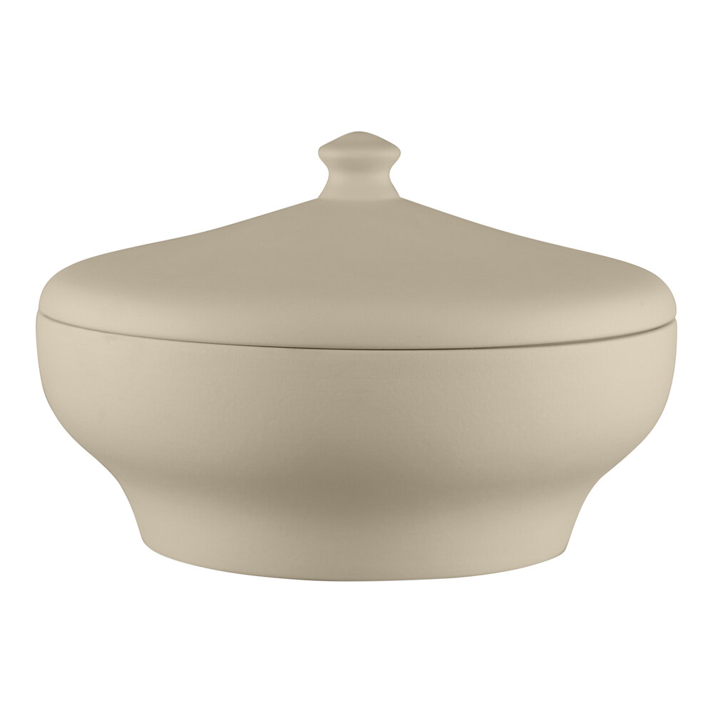 RAK Porcelain Baantna Argila Epura 116.6 oz. Gray Porcelain Soup Tureen ...