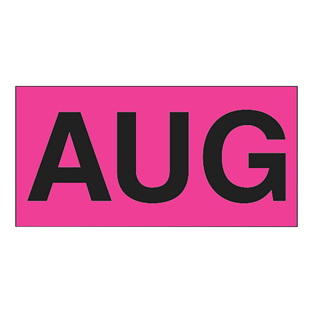 Tape Logic 3" x 6" August Fluorescent Pink Semi-Gloss Paper Permanent ...