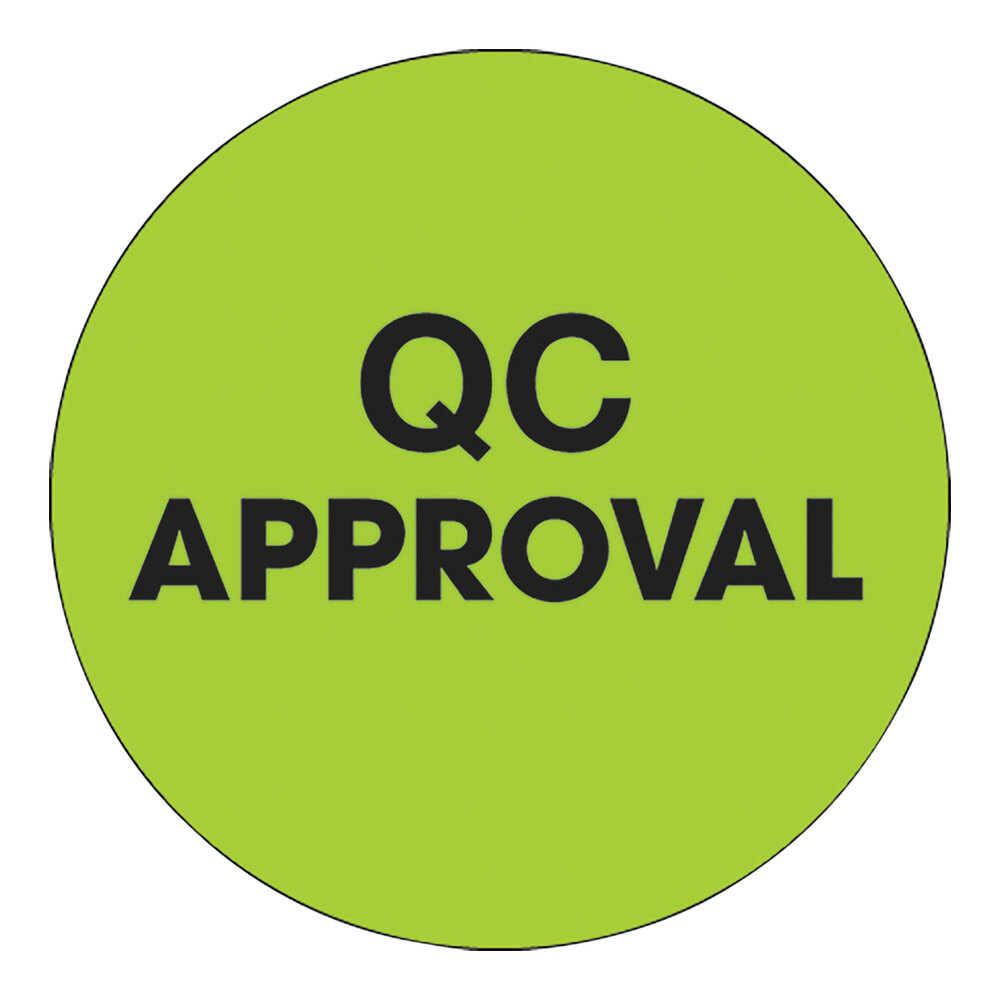 Tape Logic 2" QC Approval Fluorescent Green Semi-Gloss Paper Permanent ...