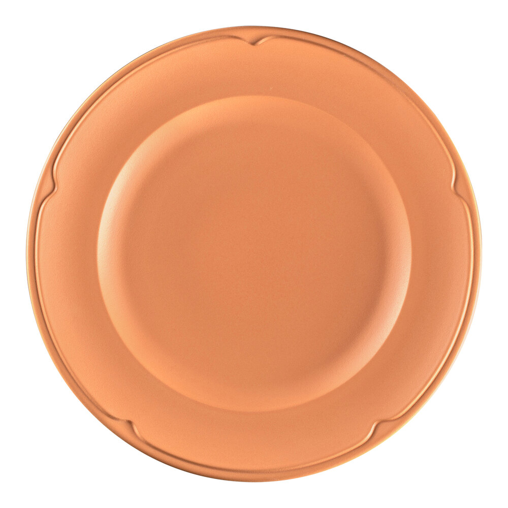 RAK Porcelain Tero Prima 11 7/16" Terra Cotta Porcelain Scalloped Flat ...