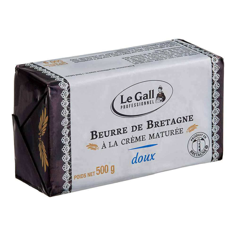 Le Gall Unsalted Brittany Butter 1.1 lb. - 20/Case
