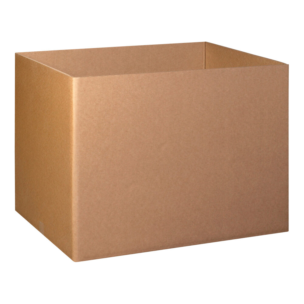 Lavex 48" x 40" x 24" Kraft Corrugated Gaylord Triple-Walled Shipping ...