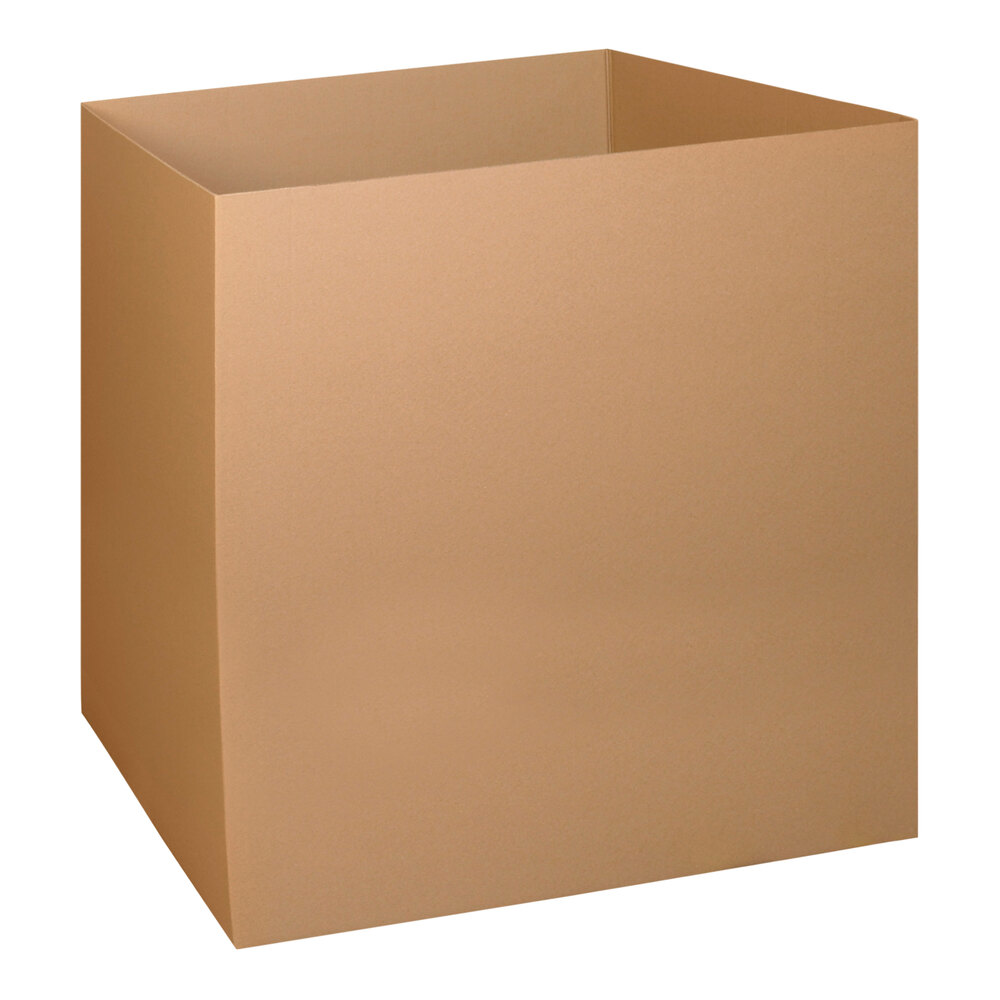 Lavex 48" x 40" x 48" Kraft Corrugated Gaylord Double-Walled Shipping ...