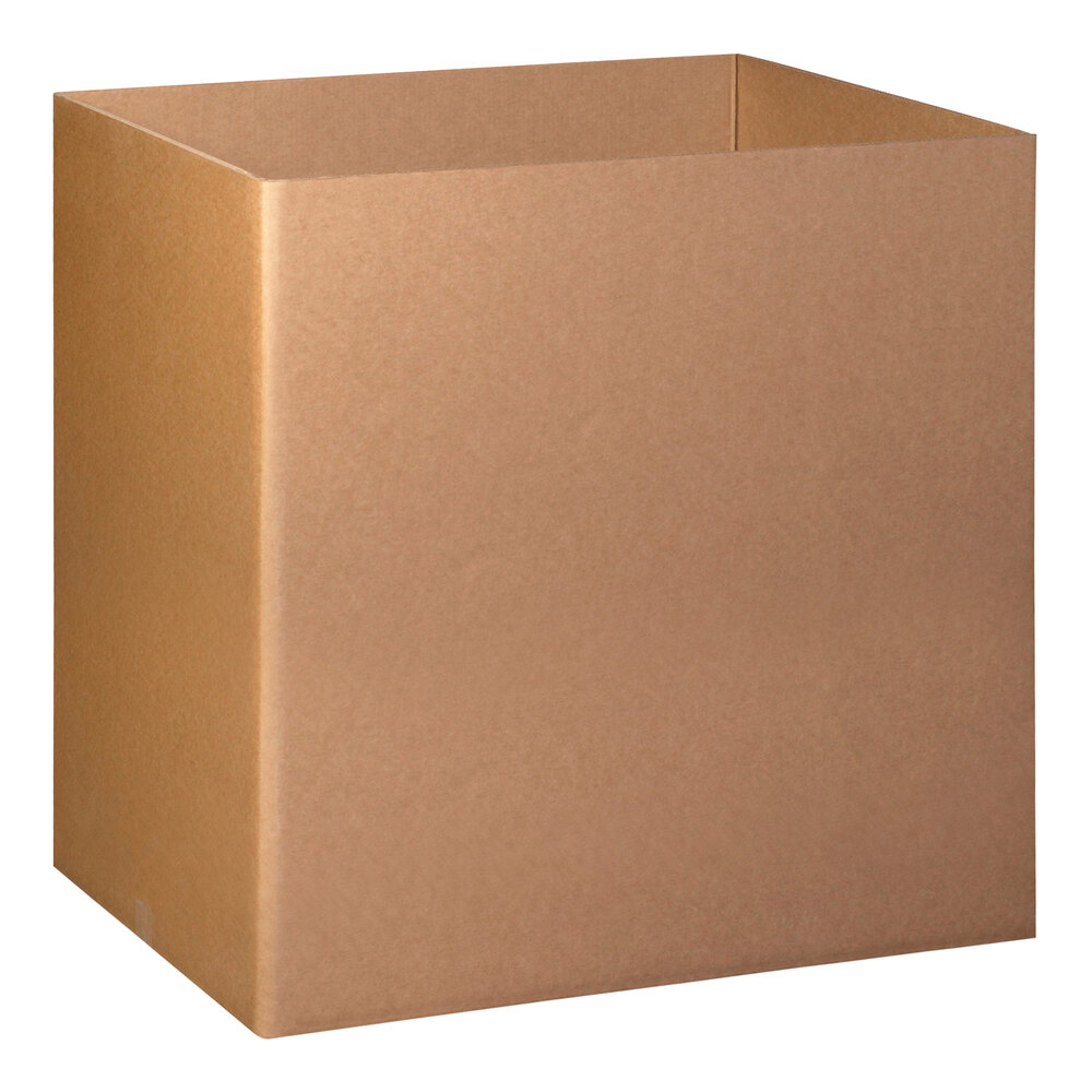 Lavex 48" x 40" x 48" Kraft Corrugated Gaylord Triple-Walled Shipping ...