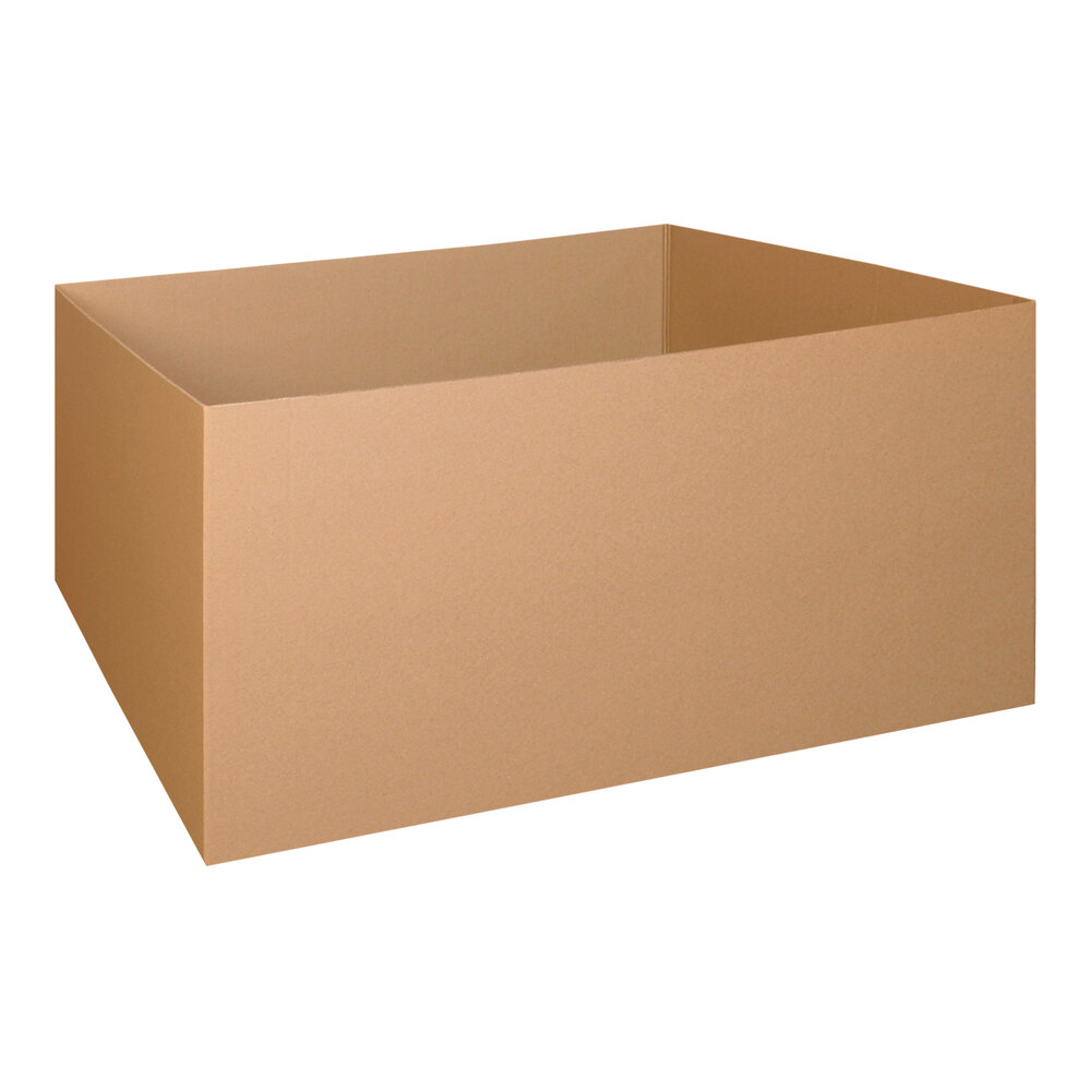 Lavex 48" x 40" x 24" Kraft Corrugated Gaylord Single-Walled Shipping ...