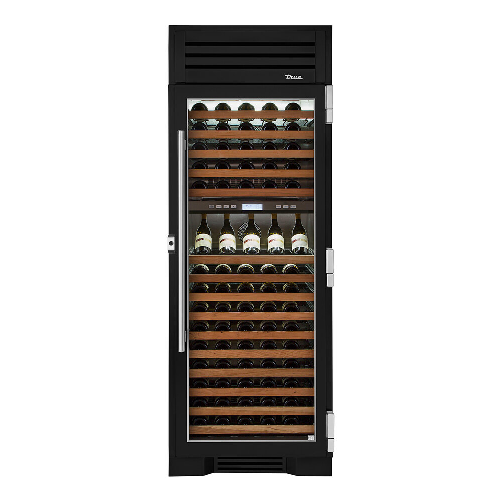 True TC-30DZW-R-SG-C-027-H04K 30" Black 150-Bottle Dual Zone ...