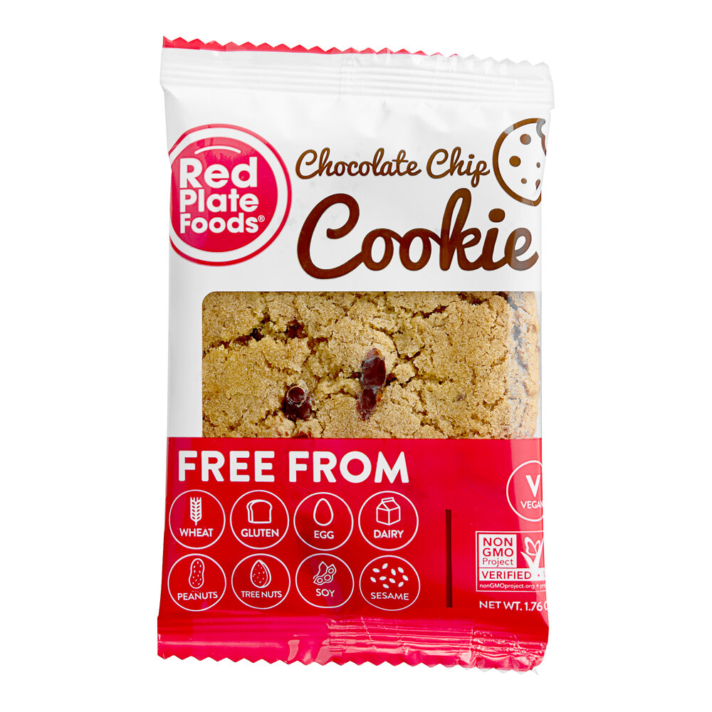 Red Plate Foods Individually Wrapped Vegan Chocolate Chip Cookie 1.76 ...