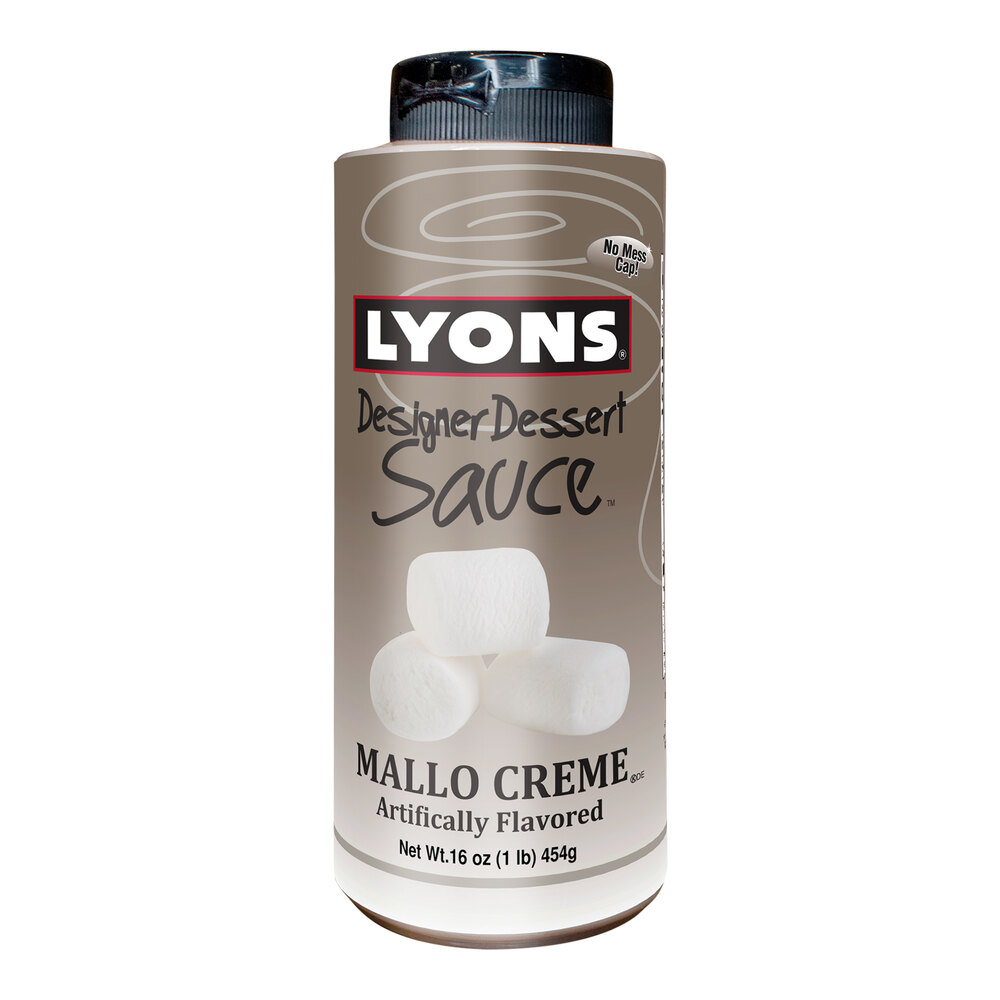 Lyons Designer Dessert Mallo Creme Flavoring Sauce 12 fl. oz. - 12/Case