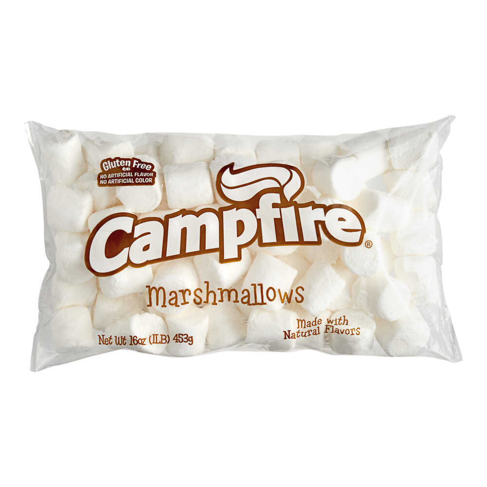 Campfire Large White Marshmallows 1 lb. - 12/Case