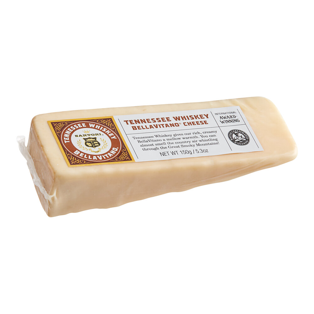 Sartori Tennessee Whiskey BellaVitano Cheese 5.3 oz. Wedge - 12/Case