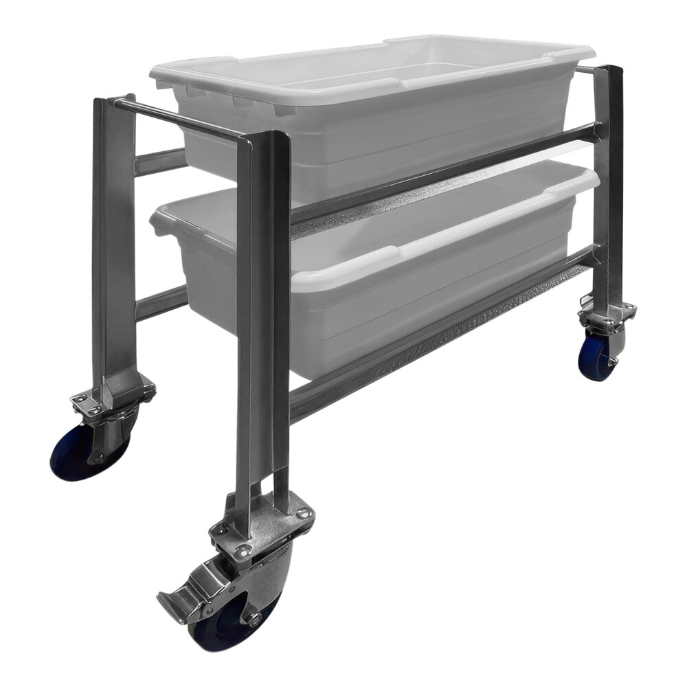 SSL Industries 31" x 17 1/4" x 30" Stainless Steel 2-Lug / Tote Cart ...