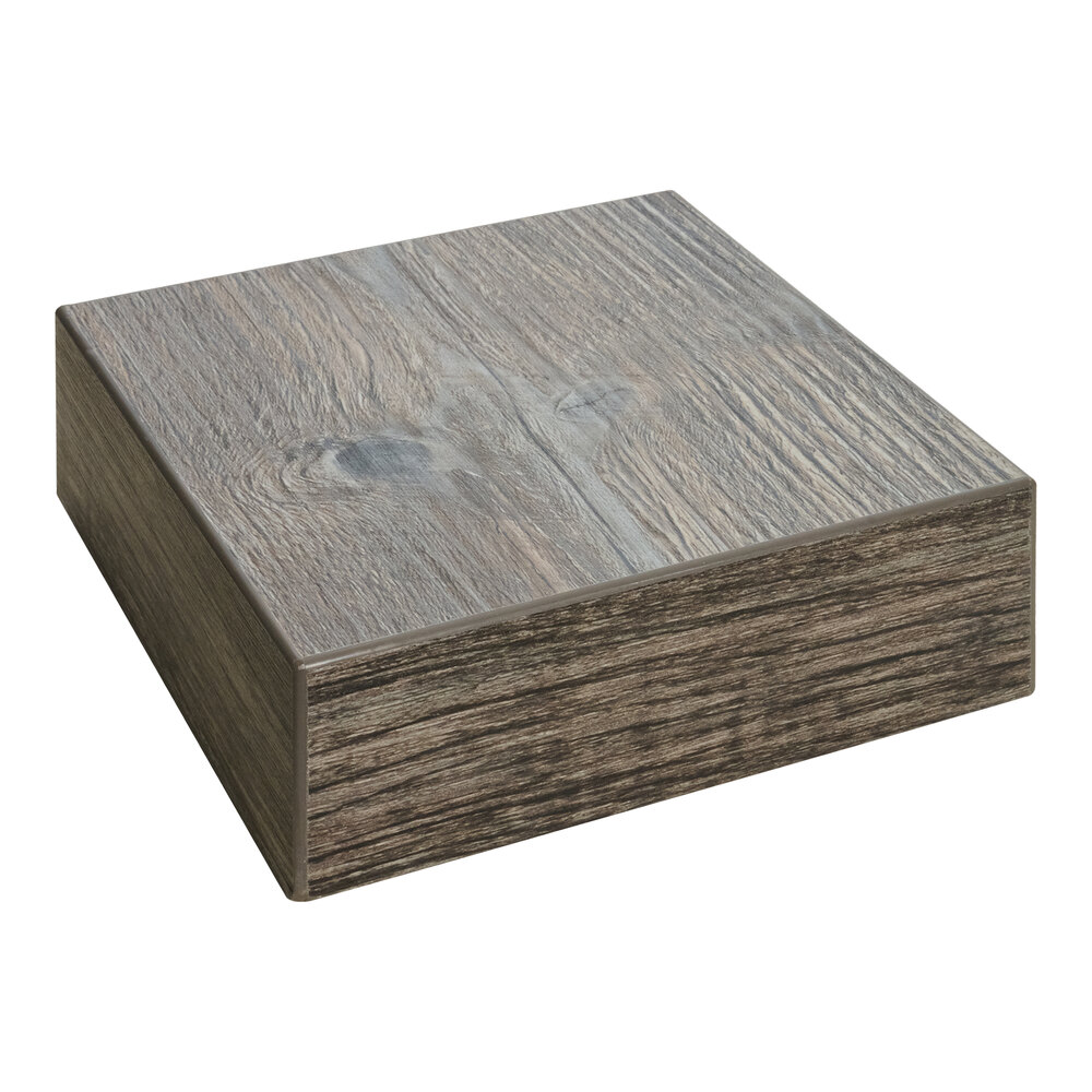 BFM Seating Midtown 6" x 6" Driftwood Square Laminate Indoor Table Top ...