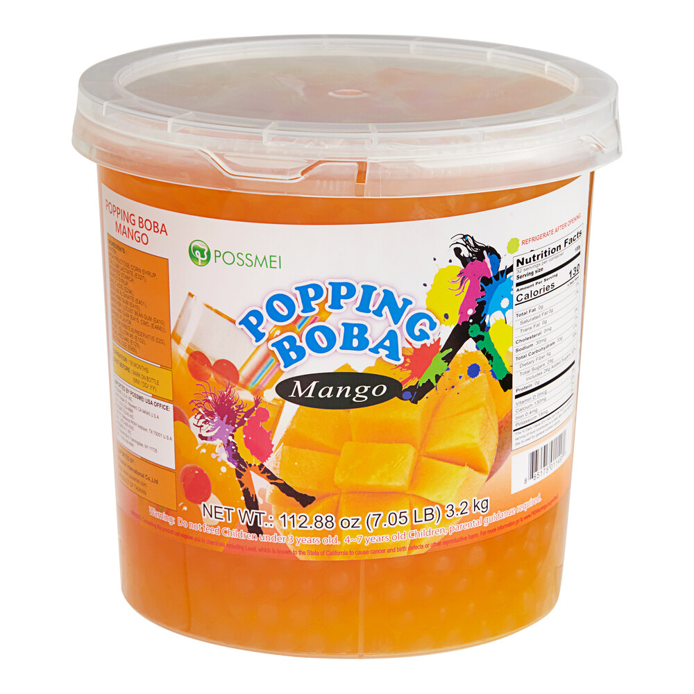 Possmei Mango Popping Boba 7.05 lb.