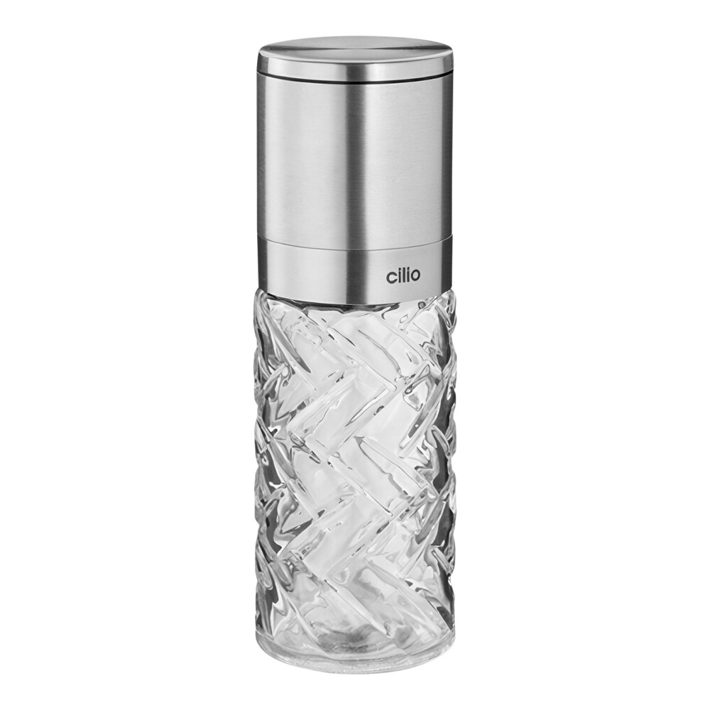 Cilio Cristallo 6 11/16" Stainless Steel Salt / Pepper Mill