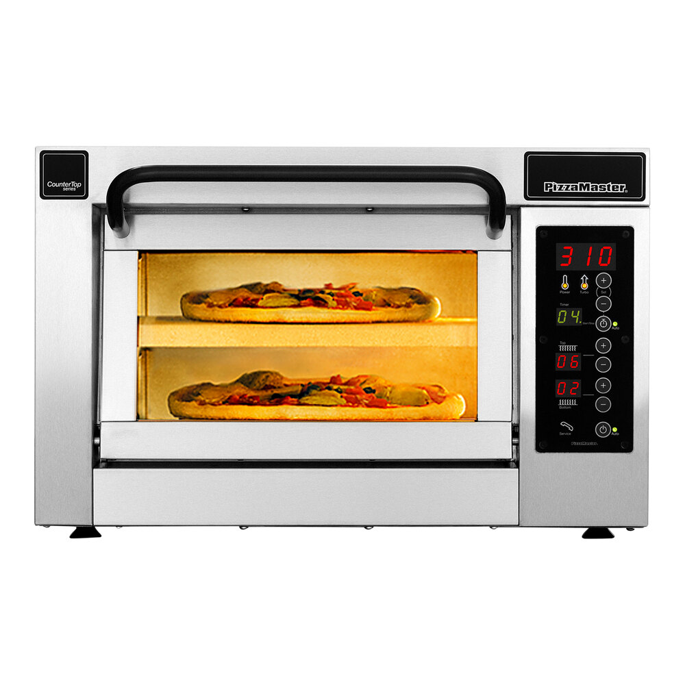 PizzaMaster PM451ED-1 18 1/8" x 18 1/8" Electric Single Deck Countertop Pizza Oven - 240V, 1 ...