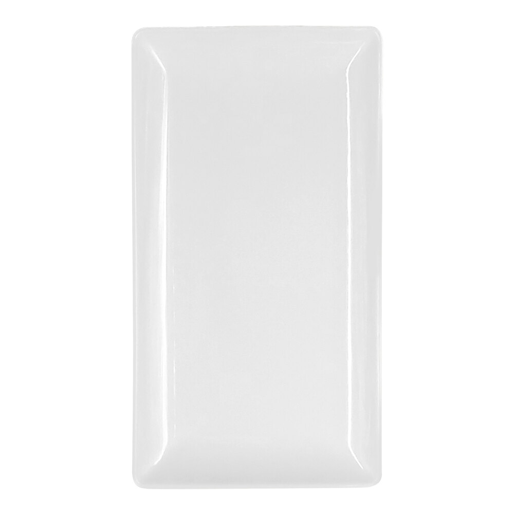 RAK Porcelain Classic Polaris 13 3/16" x 7 1/8" Bright White Porcelain Rectangular Coupe Serving ...