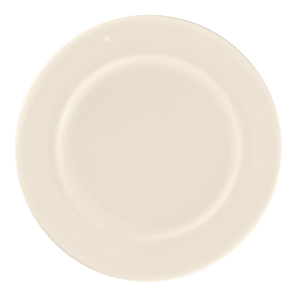 RAK Porcelain Bravura 9" Bone China Round Flat Plate with Rim - 12/Case