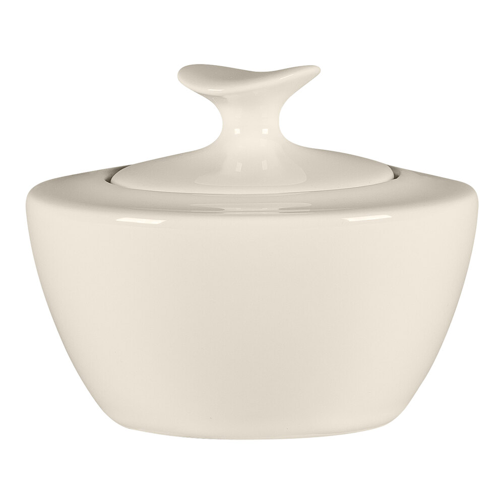 RAK Porcelain Bravura 9.75 oz. Bone China Round Sugar Bowl with Lid ...