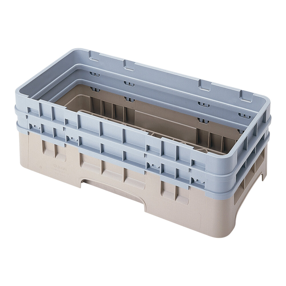 Cambro HBR578184 Beige Camrack Half Size Open Base Rack with 2 Extenders