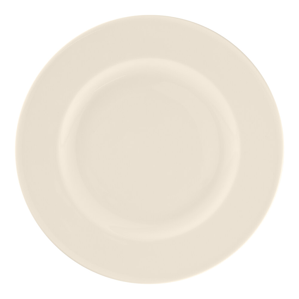 RAK Porcelain Bravura 12 5/8" Bone China Round Flat Plate with Rim - 6/Case