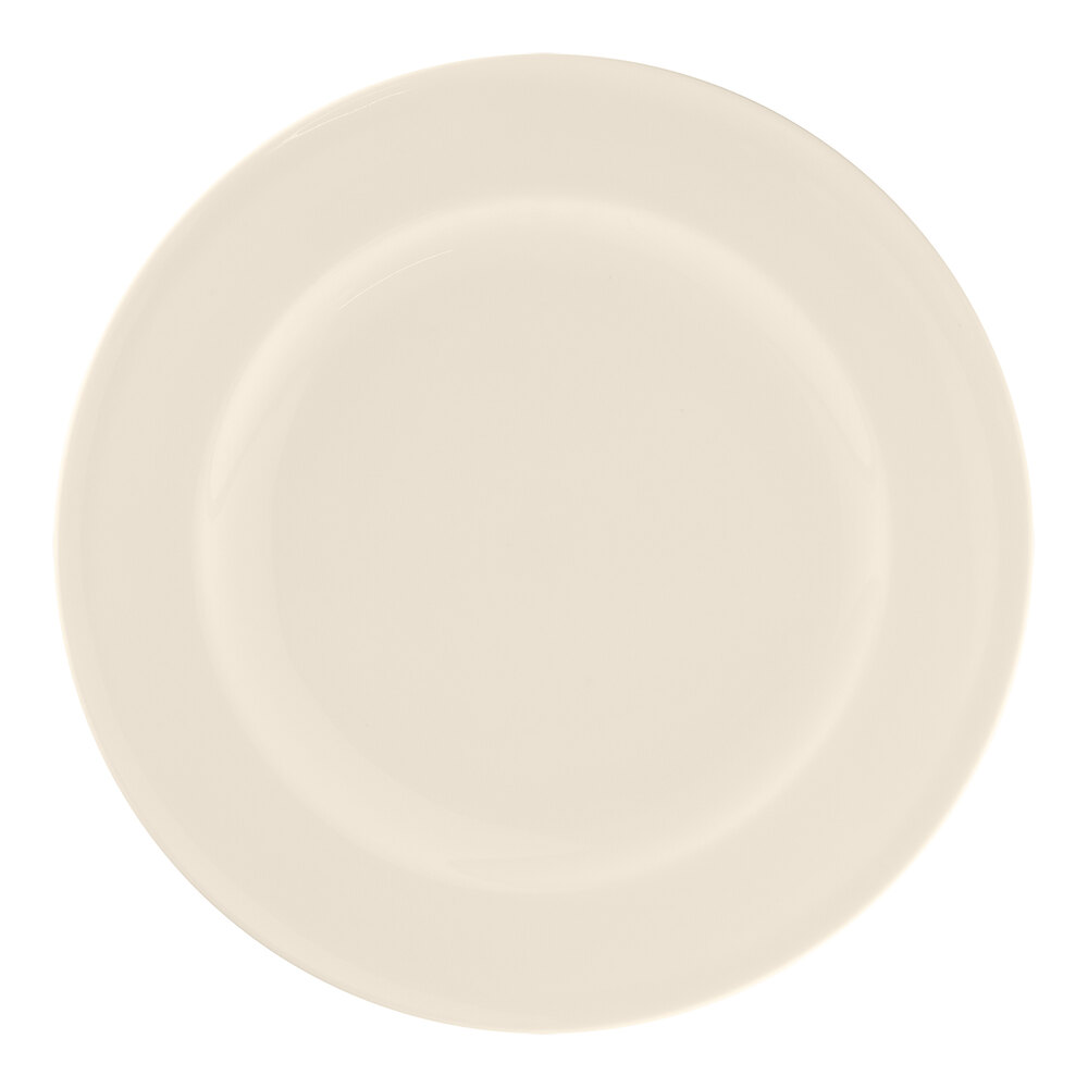 RAK Porcelain Bravura 11" Bone China Round Flat Plate with Rim - 12/Case