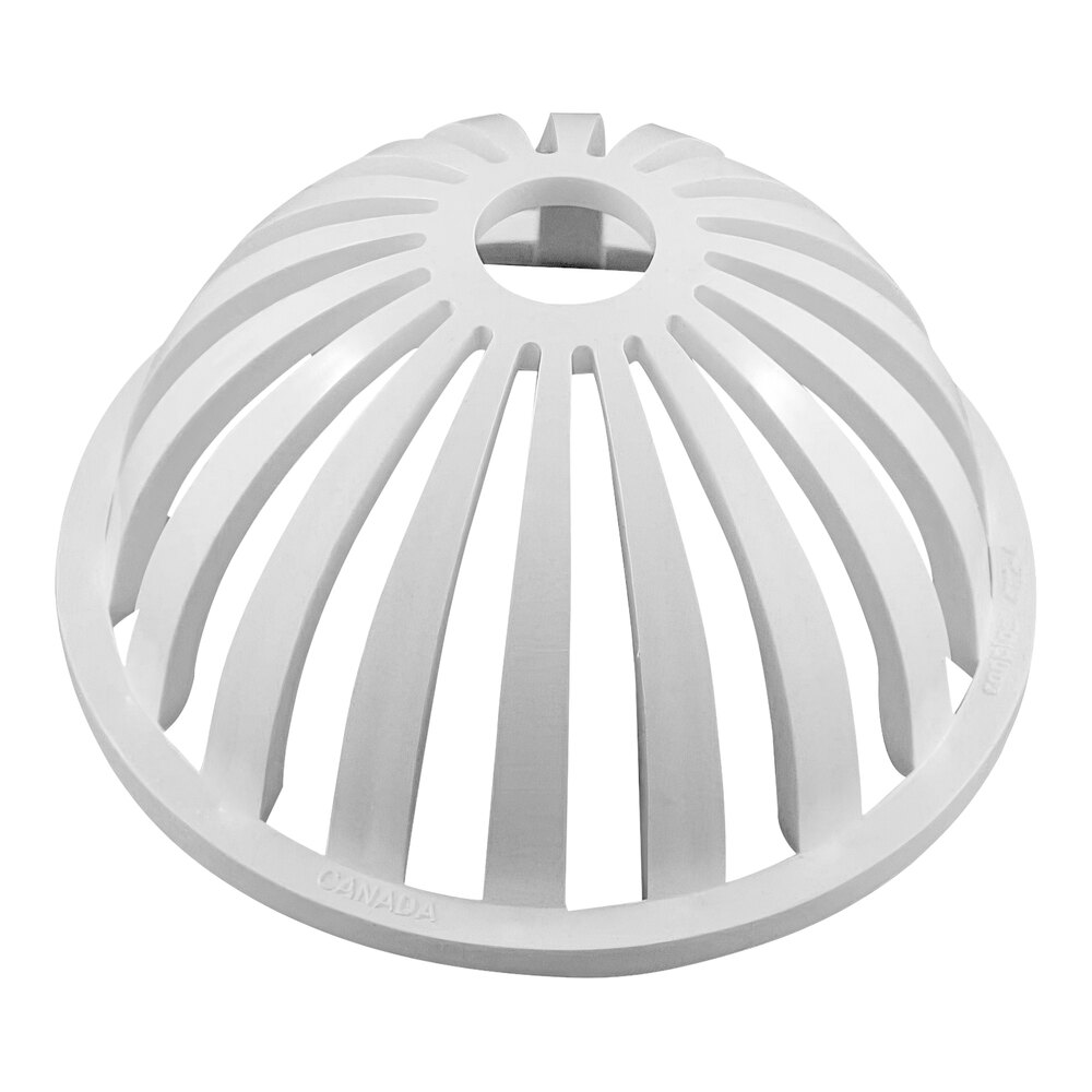 Endura 394712-4 5" White PVC Domed Drain Strainer for 394703 and 394723