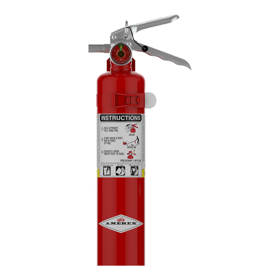 Amerex FE B417T 2.5 lb. Dry Chemical ABC Fire Extinguisher with Vehicle Bracket 15217 - UL ...