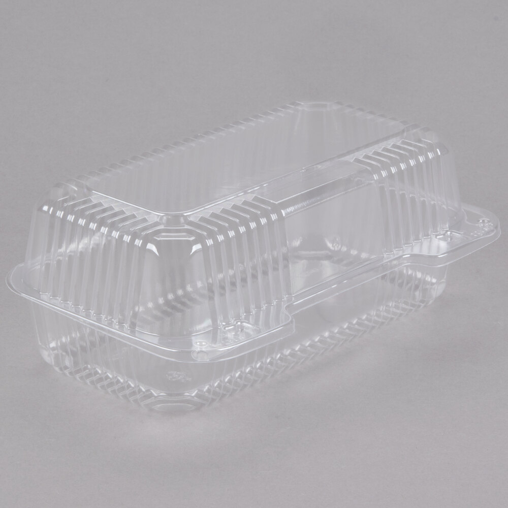 Dart StayLock® 9" x 5 3/8" x 3 1/2" Clear Hinged Plastic 9" Medium ...