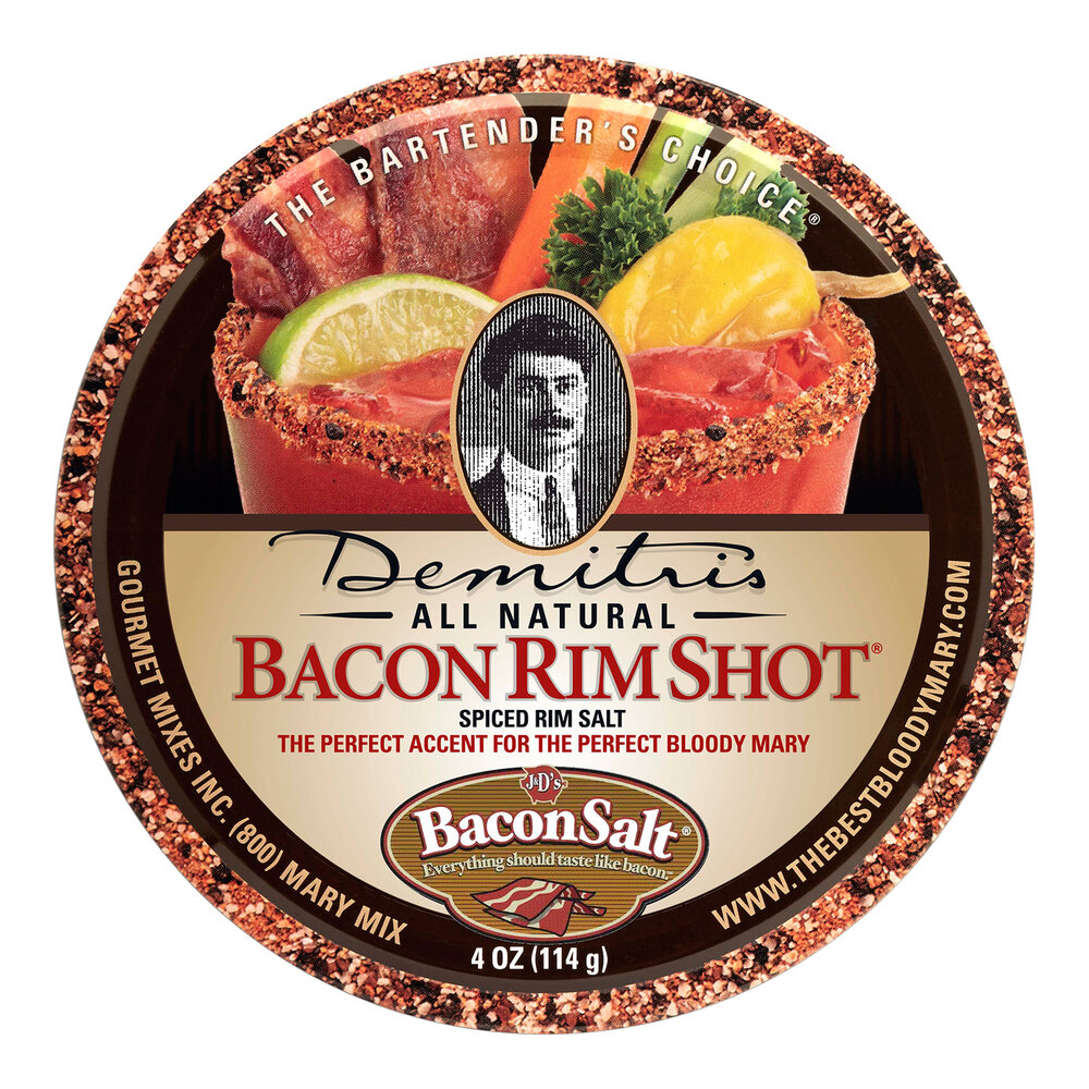 Demitri's Bacon Rim Shot Rimming Salt 4 oz.