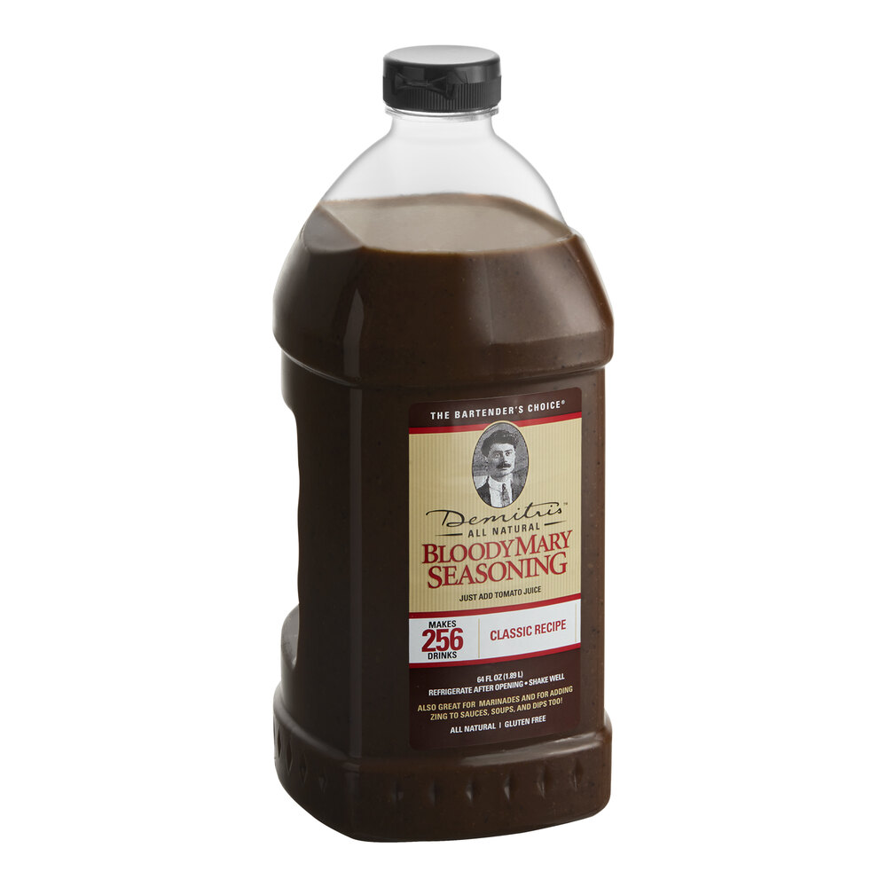 Demitri's Classic Bloody Mary Concentrated Seasoning 64 fl. oz. - 2/Case
