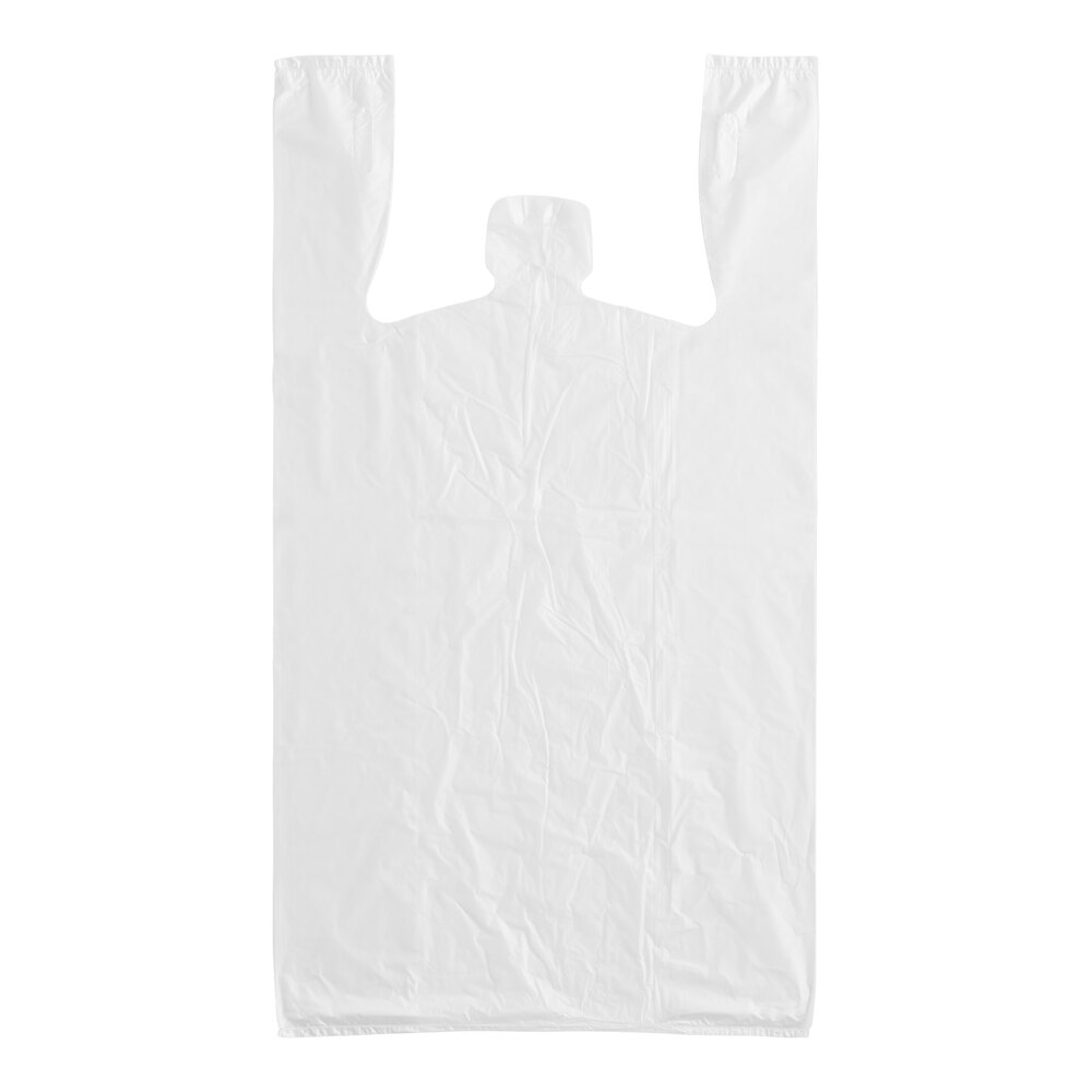 Source Direct Inc. 1/6 Standard Size 0.51 Mil Clear Unprinted Standard-Duty Plastic T-Shirt Bag ...