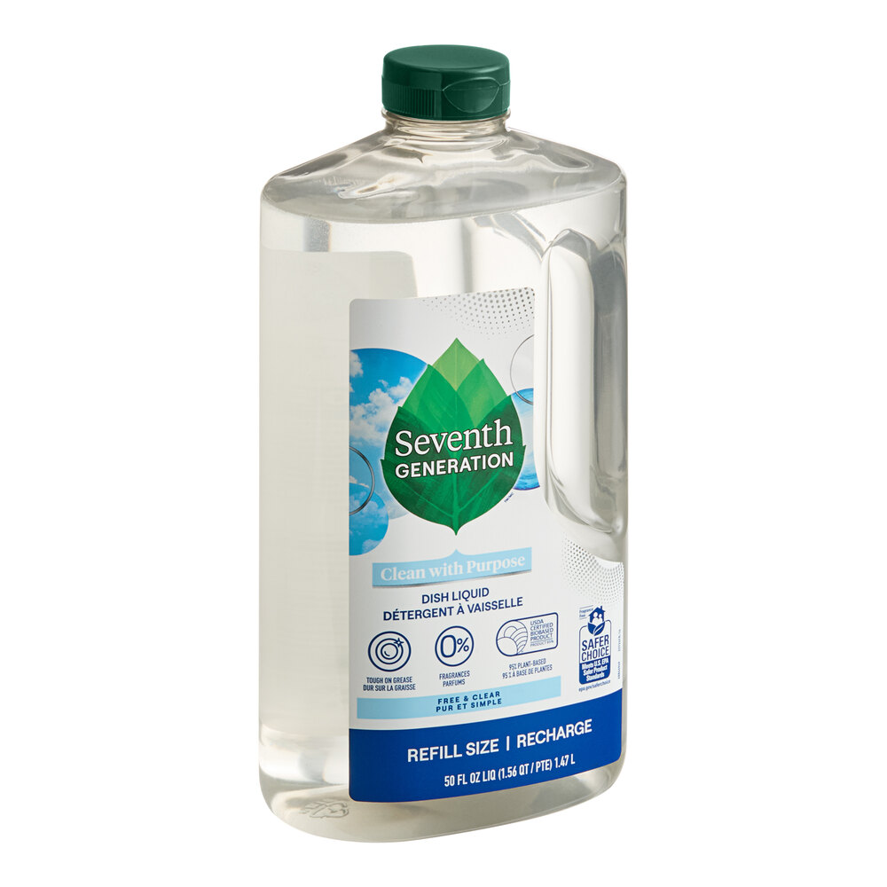 Seventh Generation 10732913451514 50 oz. Free & Clear Dish Soap Refill ...
