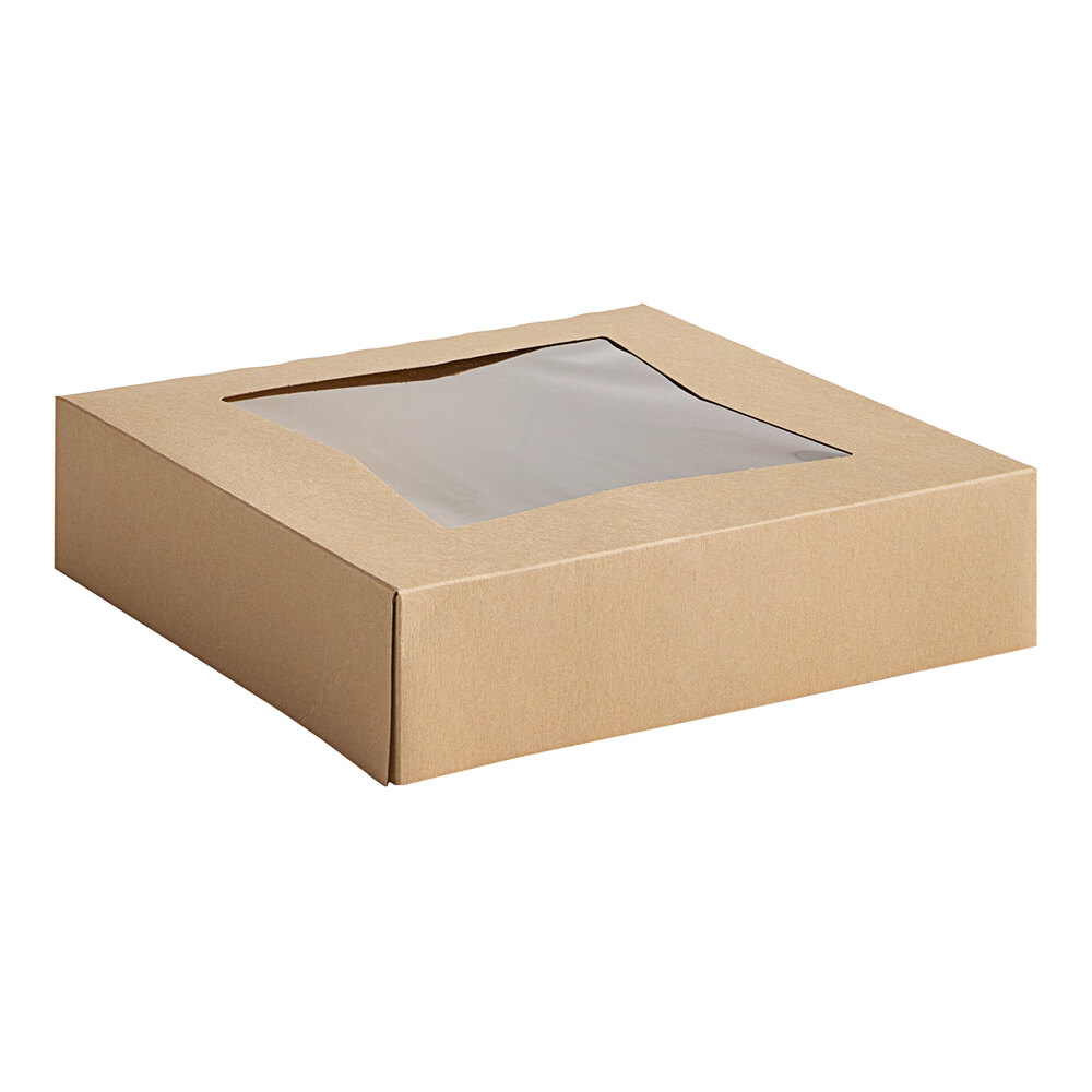 Southern Champion 10" x 10" x 2 1/2" Kraft Automatic Pie / Bakery Box ...