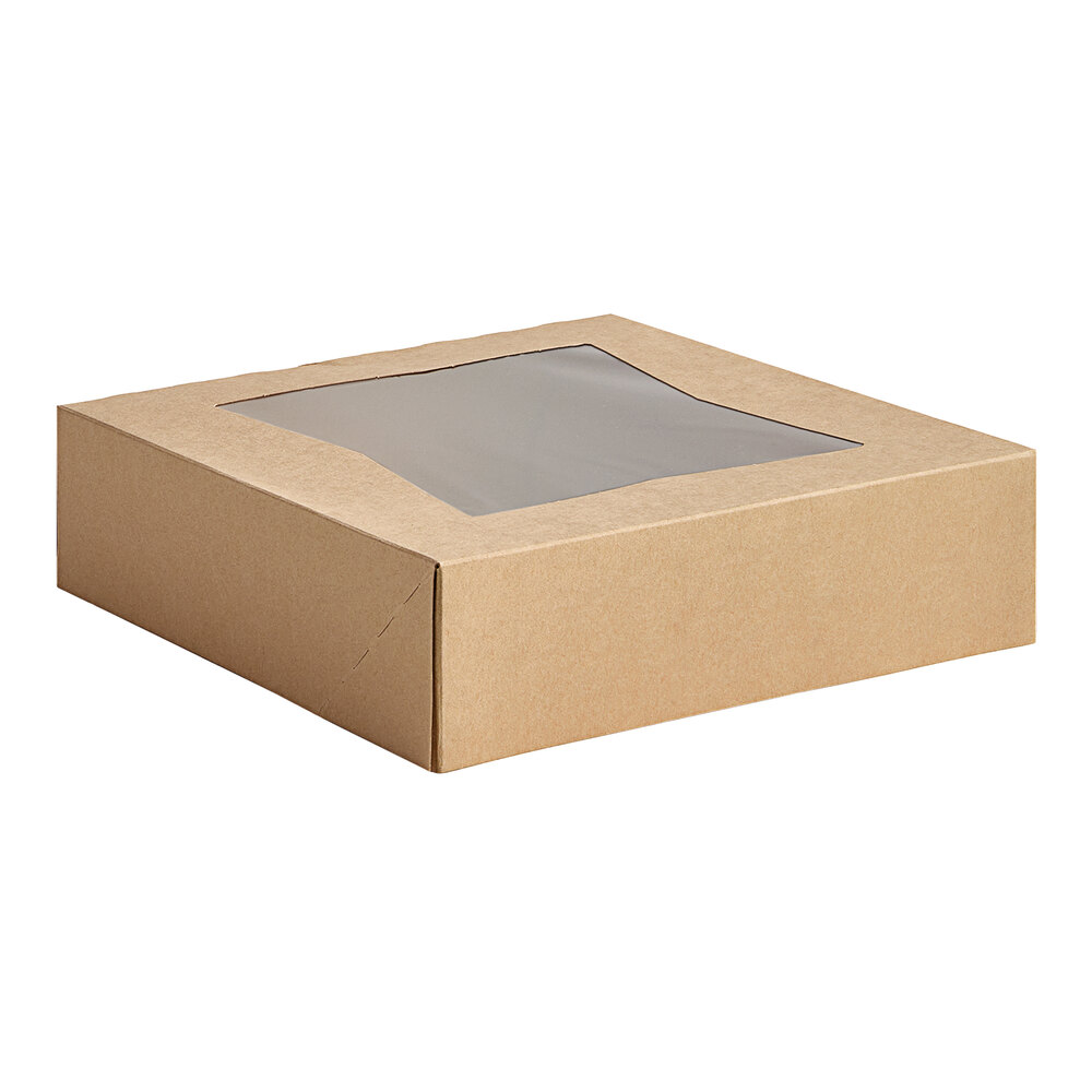 Southern Champion 9" x 9" x 2 1/2" Kraft Automatic Pie / Bakery Box ...