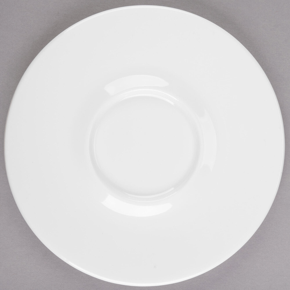 Libbey Slenda 5 1/8" Royal Rideau White Porcelain Saucer - Sample