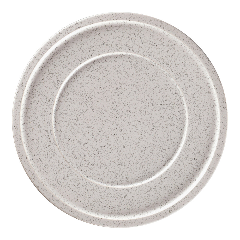 RAK Porcelain Ease 10 7/8" Clay Flat Porcelain Plate with Rim - 12/Case