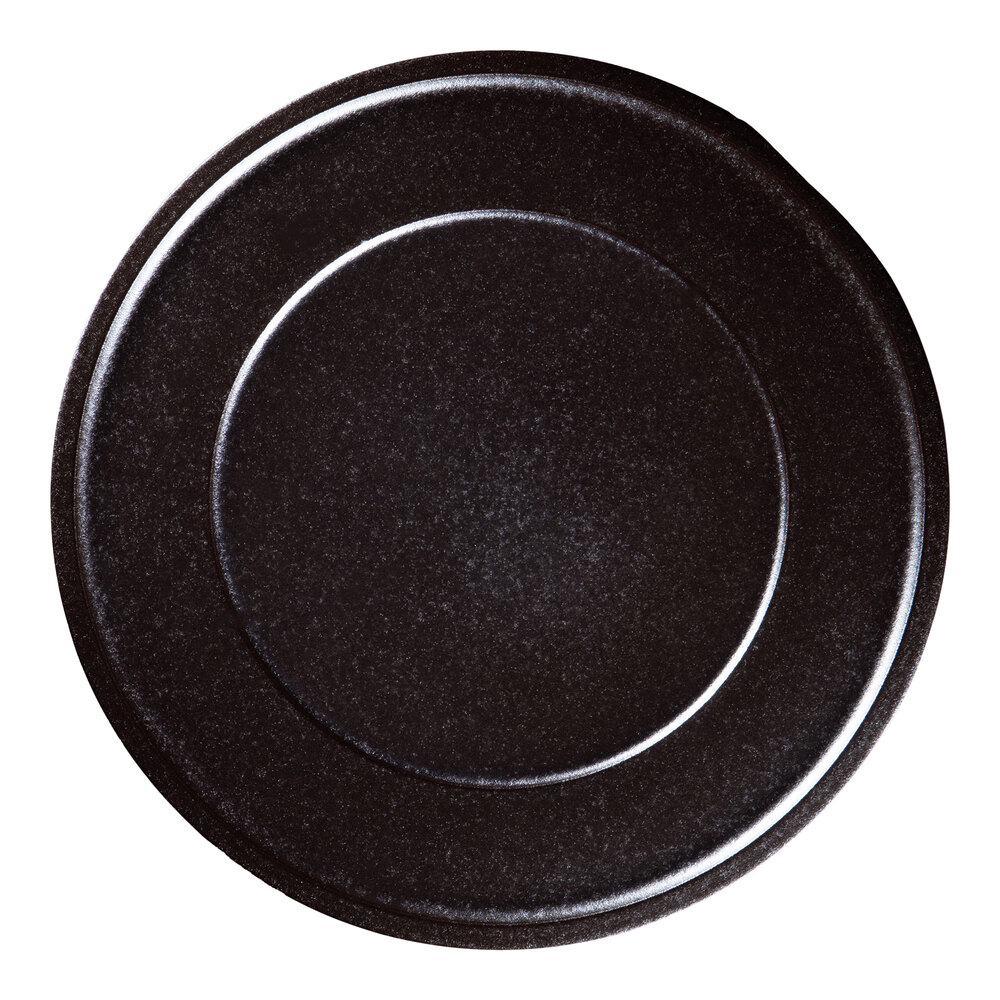 RAK Porcelain Ease 12 1/2" Forge Flat Porcelain Plate with Rim - 6/Case