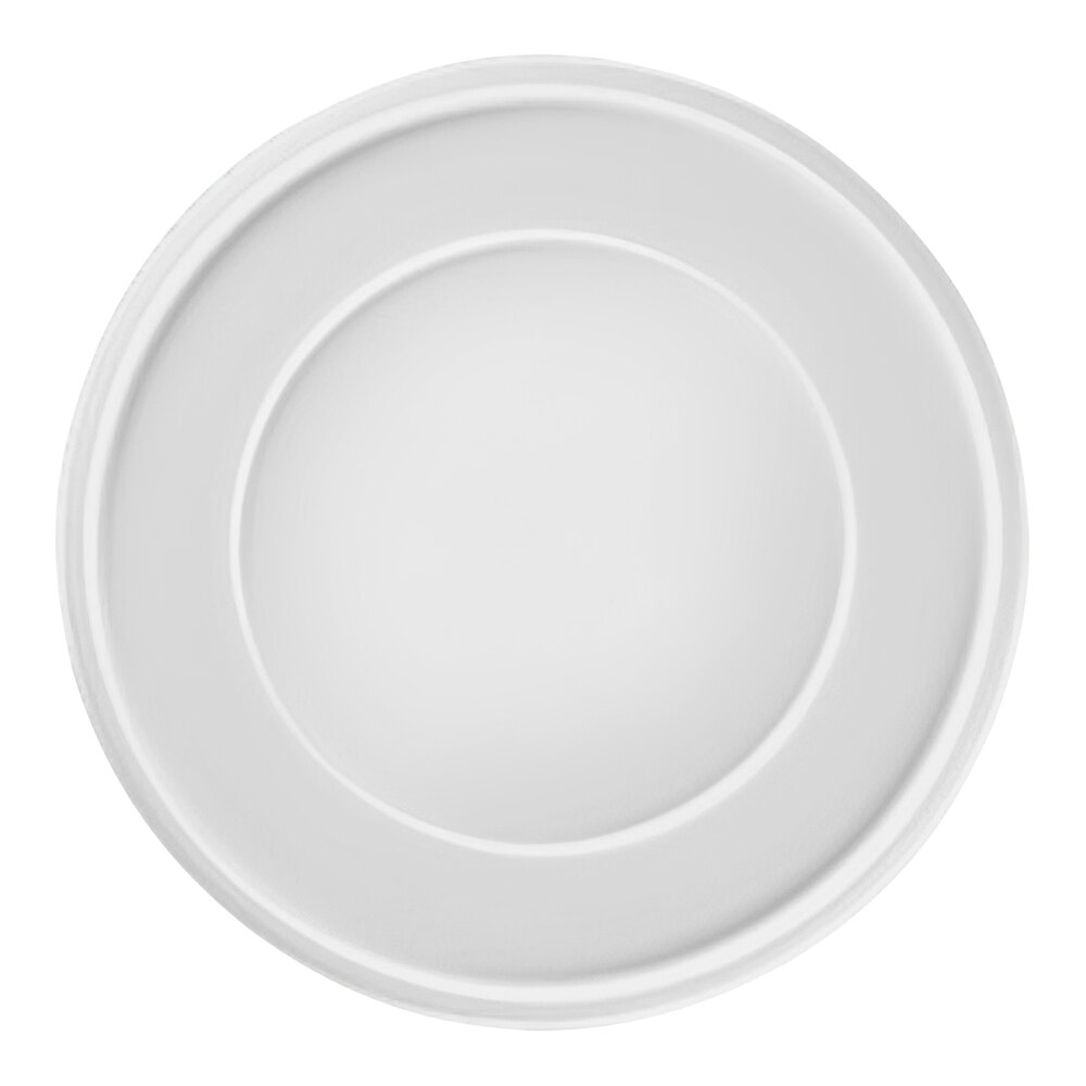 RAK Porcelain Ease 12 1/2" Dual Flat Porcelain Plate with Rim - 6/Case