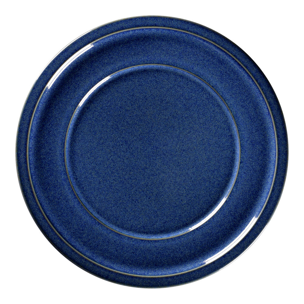 RAK Porcelain Ease 8" Cobalt Flat Porcelain Plate with Rim - 24/Case