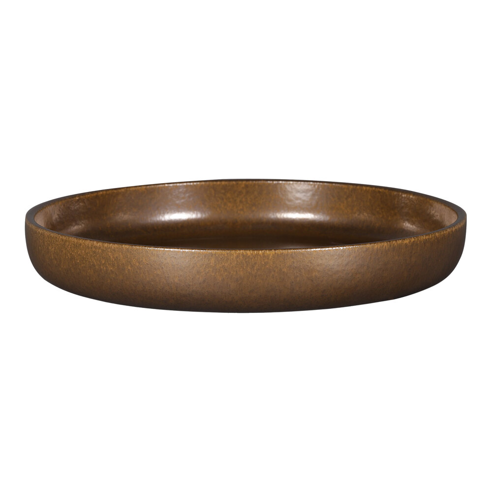 RAK Porcelain Rakstone Ease 11 11/16" Rust Round Deep Porcelain Plate ...
