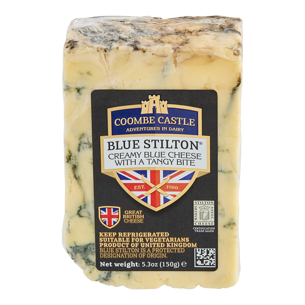 Coombe Castle DOP Blue Stilton Cheese 5.3 oz. - 12/Case