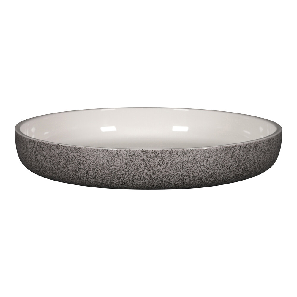 RAK Porcelain Rakstone Ease 11" Dual Round Deep Porcelain Plate - 2/Case