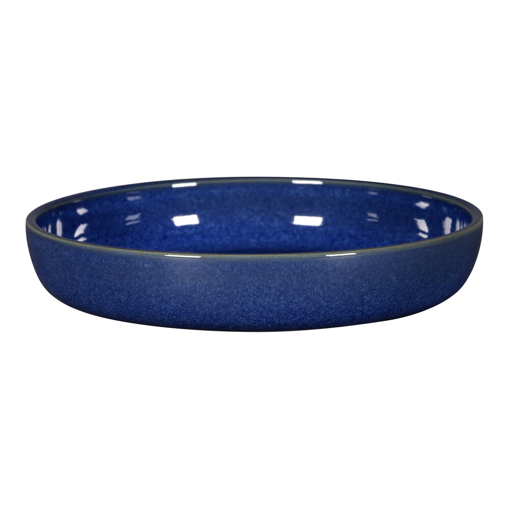 RAK Porcelain Rakstone Ease 9 5/16" Cobalt Round Deep Porcelain Plate ...