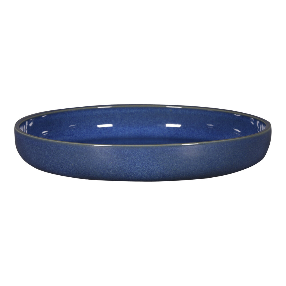 RAK Porcelain Rakstone Ease 11 11/16" Cobalt Round Deep Porcelain Plate ...