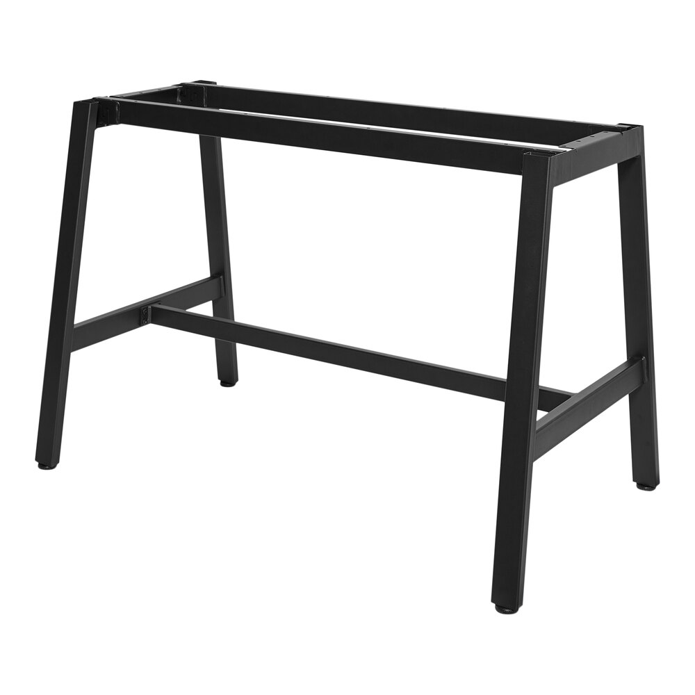 BFM Seating Atlas Black Powder-Coated Steel A-Frame Standard Height ...