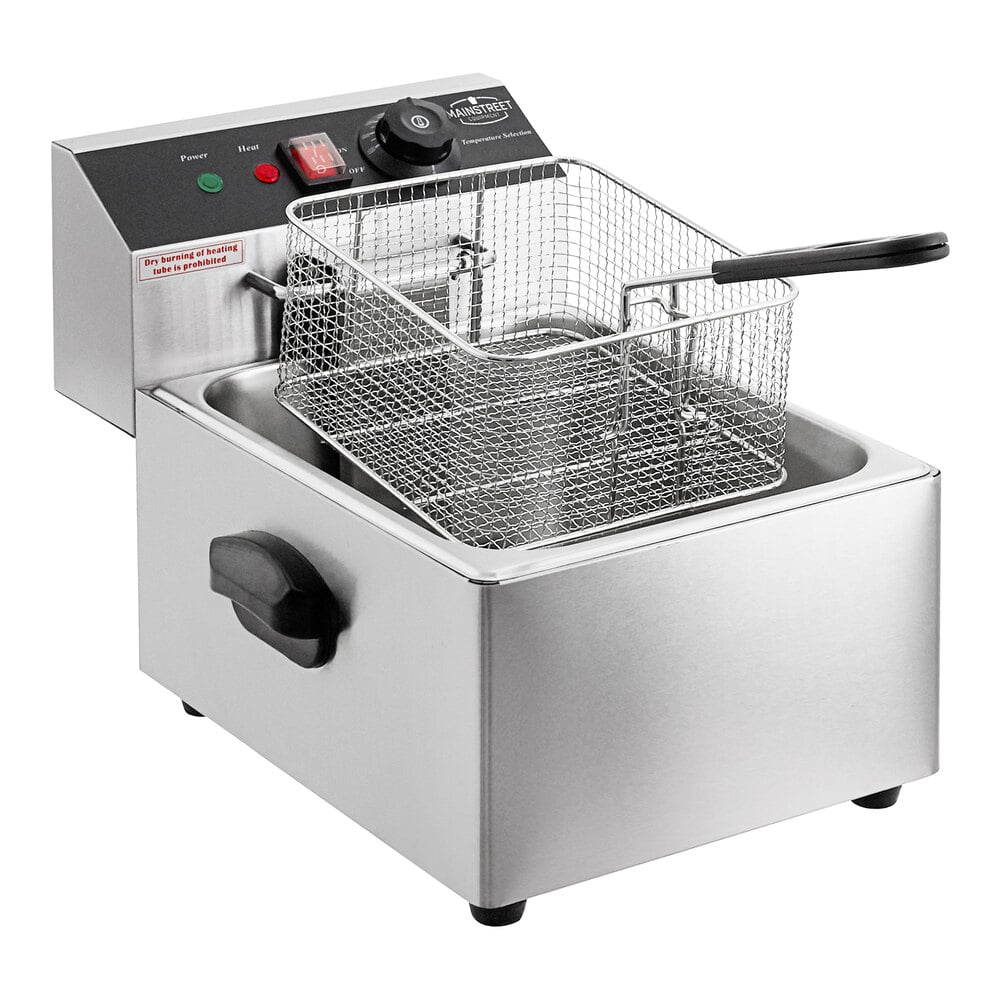 MainStreet Equipment F10E 10 lb. Electric Countertop Fryer - 110V, 1,600W
