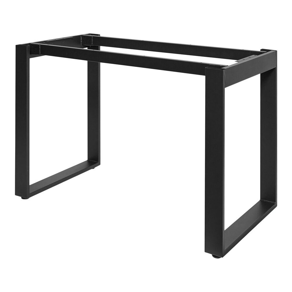 BFM Seating Urban Black Powder-Coated Steel Loop Frame Standard Height ...
