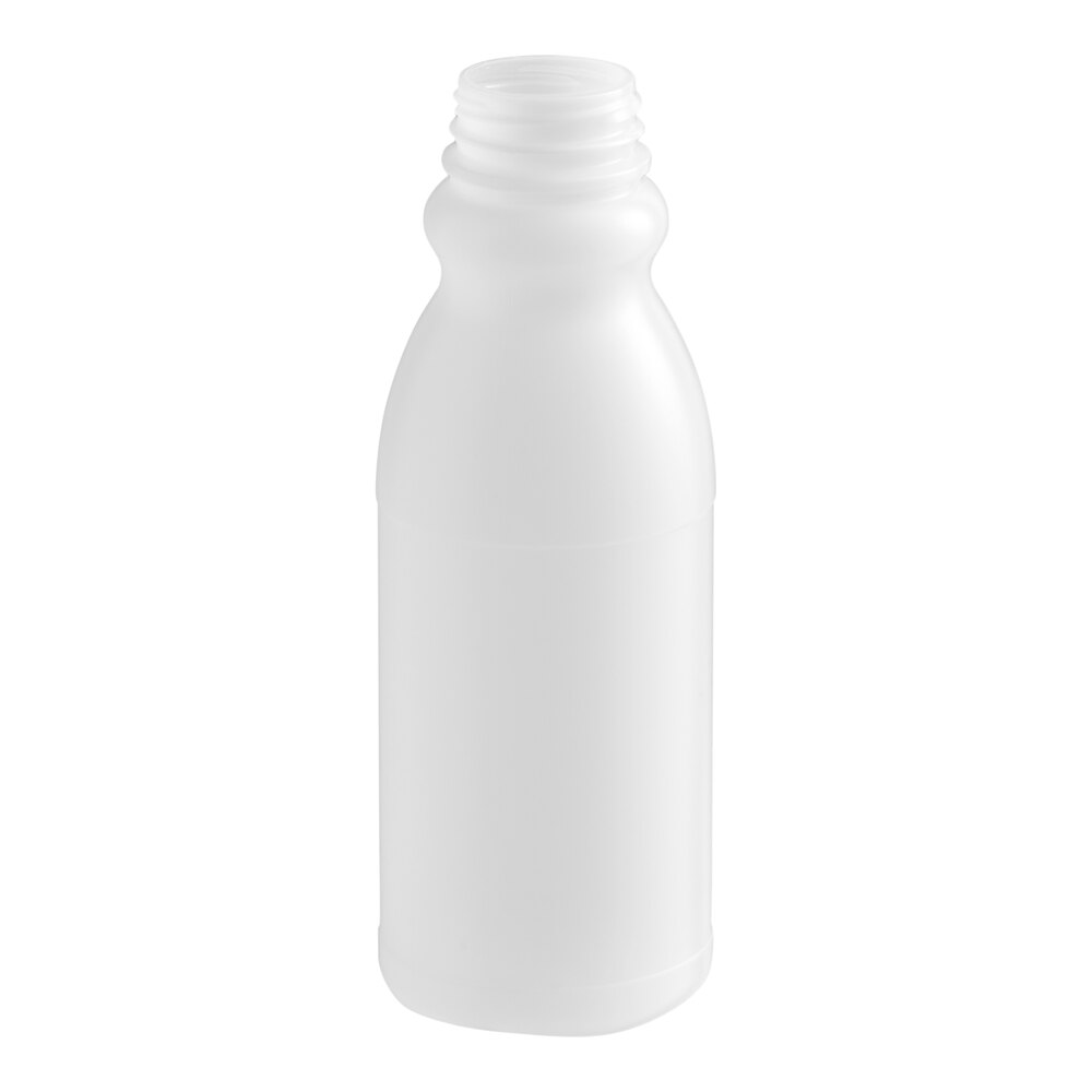 1 Pint (16 oz.) Translucent HDPE Round Milk Bottle - 256/Case